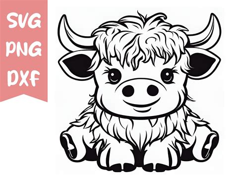 Cute Highland Cow Svg Highland Cow Png Graphic By Lemon Chili