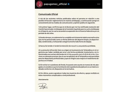 Rechazaron la apelación del Papu Gómez por doping
