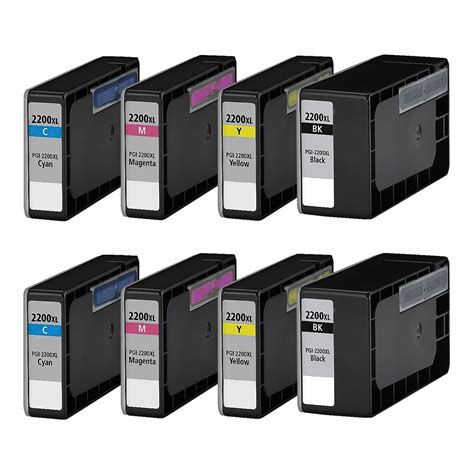Canon PGI 2200 Inkjet High Capacity Bundle Pack 8 Cartridges Compatible