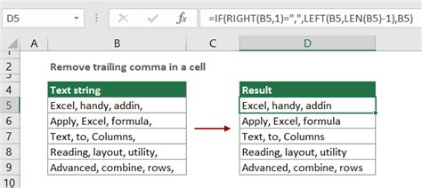How To Remove Last Or Trailing Commas In Excel Free Excel Tutorial Riset