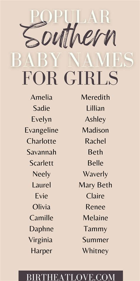 Southern Baby Names Artofit