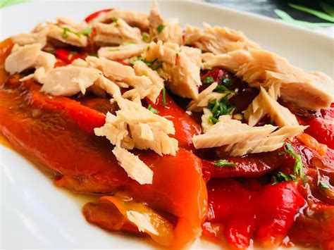 Ensalada De Pimientos Asados Con Bonito Cocina