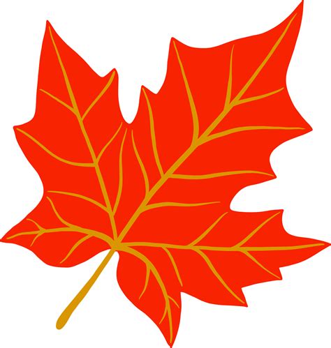 Simplicidad Hoja De Arce Dibujo A Mano Alzada Dise O Plano Png