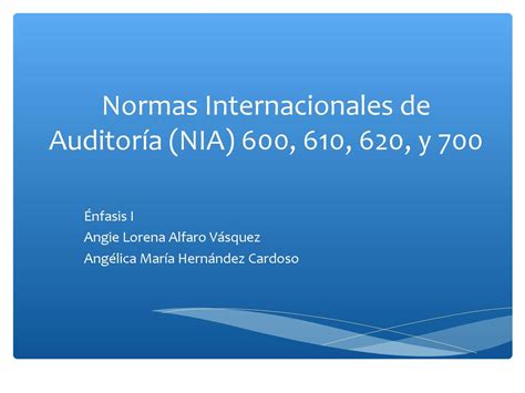 Normas internacionales de auditoría nia 600 by Angie Alfaro Issuu