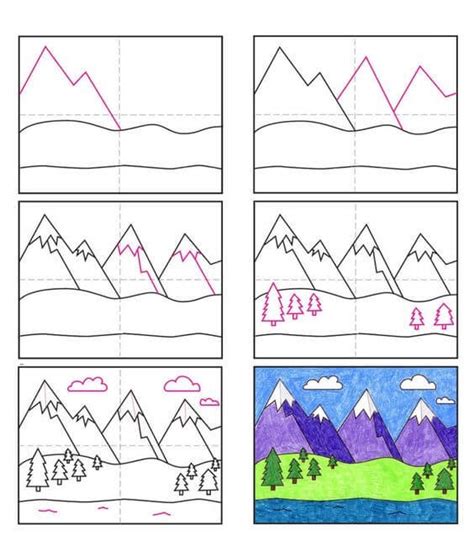 Comment Dessiner Paysage De Montagne Dessin Facile