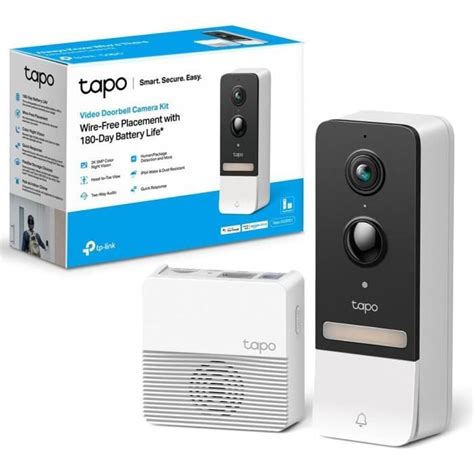 Tapo Sonnette sans Fil avec Caméra 2K 5MP D230S1 Visiophone sans Fil