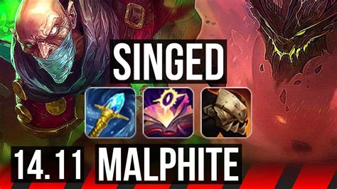 SINGED Vs MALPHITE TOP 8 1 4 2100 Games Legendary KR Master