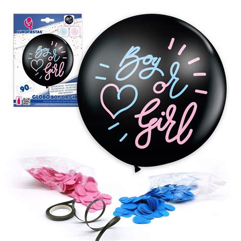 Duży BALON BOY OR GIRL Konfetti BABY SHOWER 90 cm 13728452584 Allegro pl