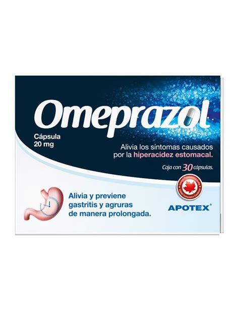 Omeprazol 20 mg 30 Cápsulas APOTEX Farmacia