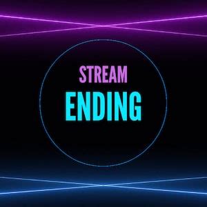 Purple And Blue Neon Twitch Overlay Inclues Starting Soon BRB Stream