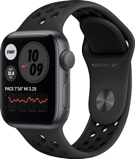 Best Buy Apple Watch Nike SE GPS 40mm Space Gray Aluminum Case With