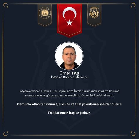 Afyonkarahisar 1 Nolu T Tipi Kapalı Ceza İnfaz Kurumu Personeli Ömer