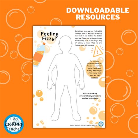 Feeling Fizzy Blank Body Map Worksheet Exciting Teacher Member S