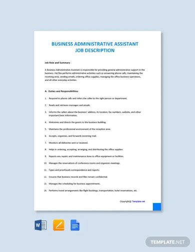 Administrative Assistant Job Description 10 Examples Format How To