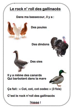 Comptines sur le thème de la ferme maternellejeannedarc