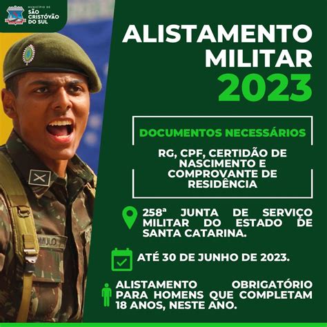 ALISTAMENTO MILITAR 2023 Prefeitura de São Cristóvão do Sul