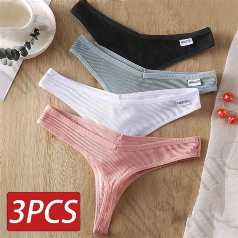 FINETOO 8 Colors Women S Thong G String Cotton Thongs Women S Panties
