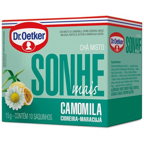 Dr Oetker Chá Misto Sonhe Mais Sabor Camomila Cidreira e Maracujá