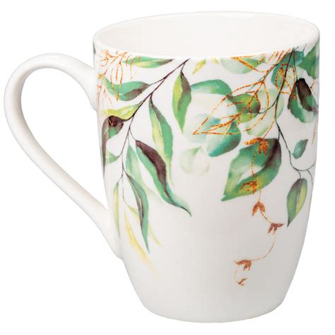 Kubek Porcelanowy Prima Deco Eukaliptus Ml