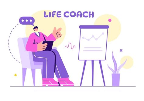Premium Vector Life Coach Vector Illustration For Consultation