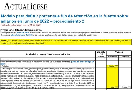 Liquidador Retencion En La Fuente Salarios 2023 Procedimiento 1 2024