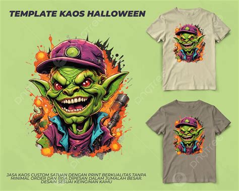 Ilustración De Camiseta Con Logo De Un Lindo Duende De Halloween