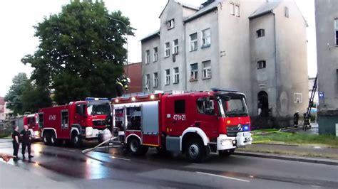 Pożar budynku wielorodzinnego przy ul Gdańskiej w Lęborku YouTube