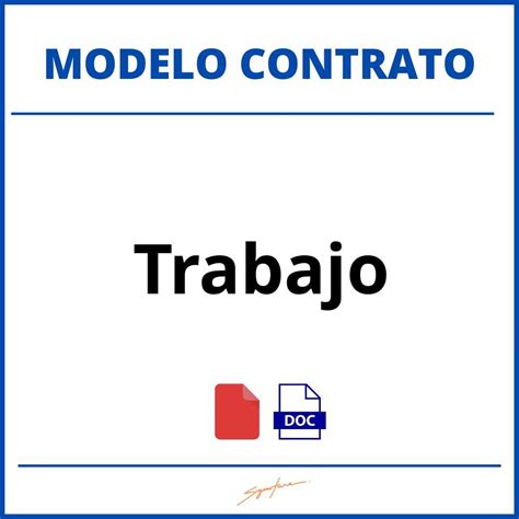 Como Hacer Un Contrato De Trabajo Modelo