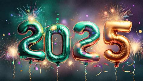 2025 Balloon Celebration Brings In The Happy New Year Stock