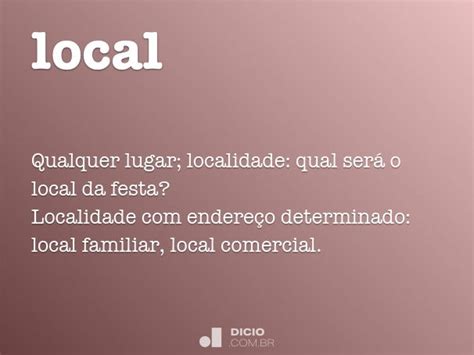 Local Dicio Dicionário Online de Português