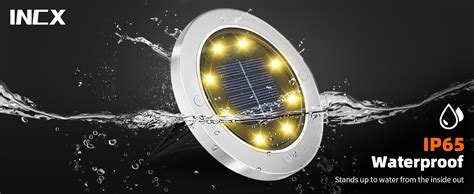 Amazon INCX Solar Ground Lights 16 Packs 8 LED Garden Lights