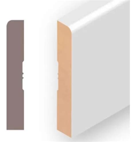 Zocalo Mdf Prepintado Blanco 95mm Liso