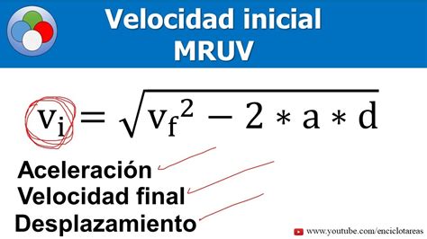 Ejercicio De Velocidad Inicial En Mruv F Rmula Vi Vf Ad Youtube