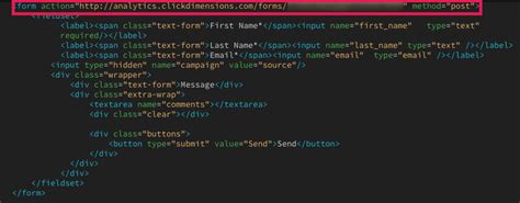Setting Up A Form Capture Record ClickDimensions Support