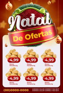 Encarte Natal de Ofertas Venha Conferir Social Media PSD Editável