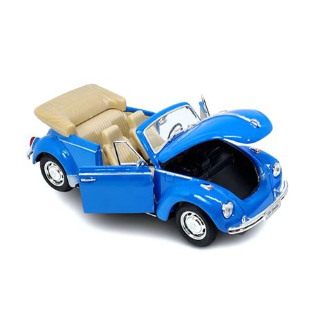 Miniatura Volkswagen Fusca Beetle Azul Claro Welly 1 24 ComprecarShop