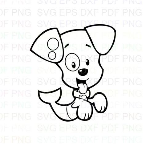 Bubble Puppy Bubble Guppies Outline Svg Dxf Eps Pdf Png Etsy