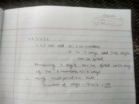 the number of 3 digit odd numbers that can be formed by using the digits 1 2 3 4 5 6 when the