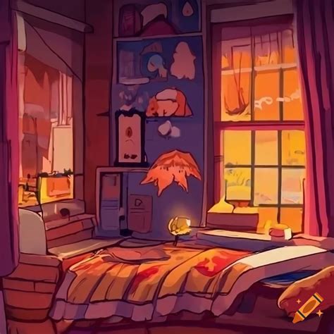 Cozy Autumn Lofi Background On Craiyon