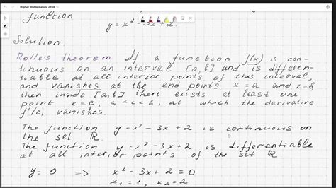 lesson 15 some theorems on differentiable functions youtube