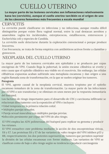 Patologia Del Cuello Uterino Metotrexato Post UDocz