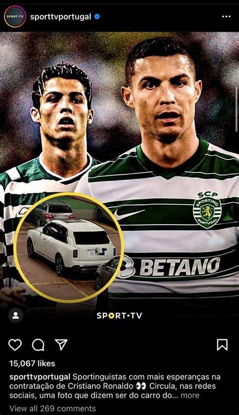 Cristiano Ronaldo Denies Sporting Rumors Commenting Fake On An Instagram Post About The