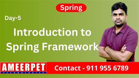 Spring Boot Introduction To Spring Framework By Srinivas Ameerpet