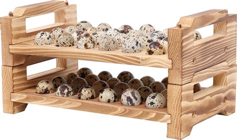 Amazon Patelai Wooden Egg Holder Countertop Egg Storage Trays
