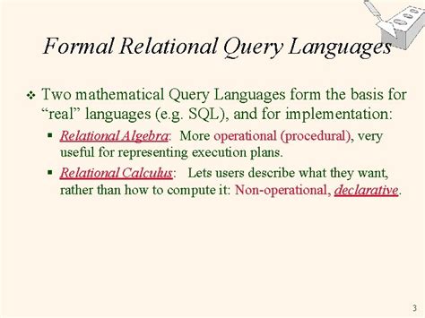 relational algebra calculus chapter 4 part a relational