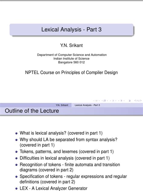 04 lexical analysis part 3 pdf theoretical computer science computer programming