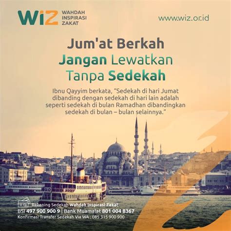 Jumat Berkah Jangan Lewatkan Tanpa Sedekah WAHDAH INSPIRASI ZAKAT