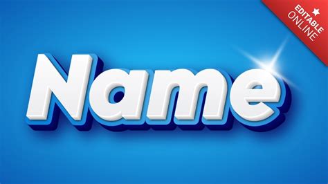 Name Clean 3D Text Effect Generator
