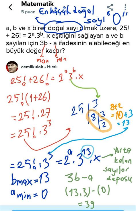A B Ve X Birer Do Al Say Olmak Zere X E Itli Ini