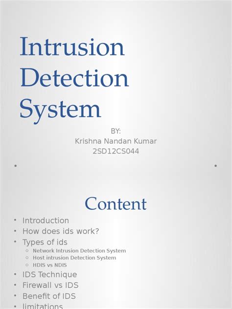 intrusion detection system pdf cyberspace information technology